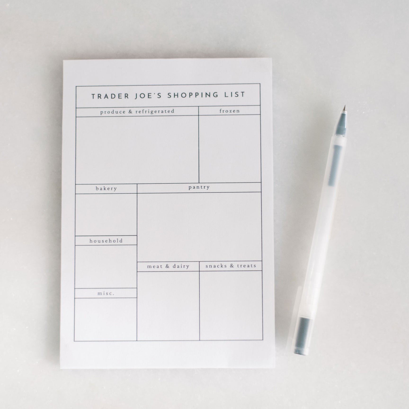 Trader Joe's Shopping List Notepad – Home and Kind